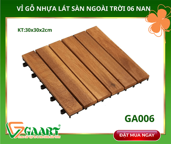 VỈ GỖ NHỰA LÁT SÀN BAN CÔNG NGOÀI TRỜI GA015